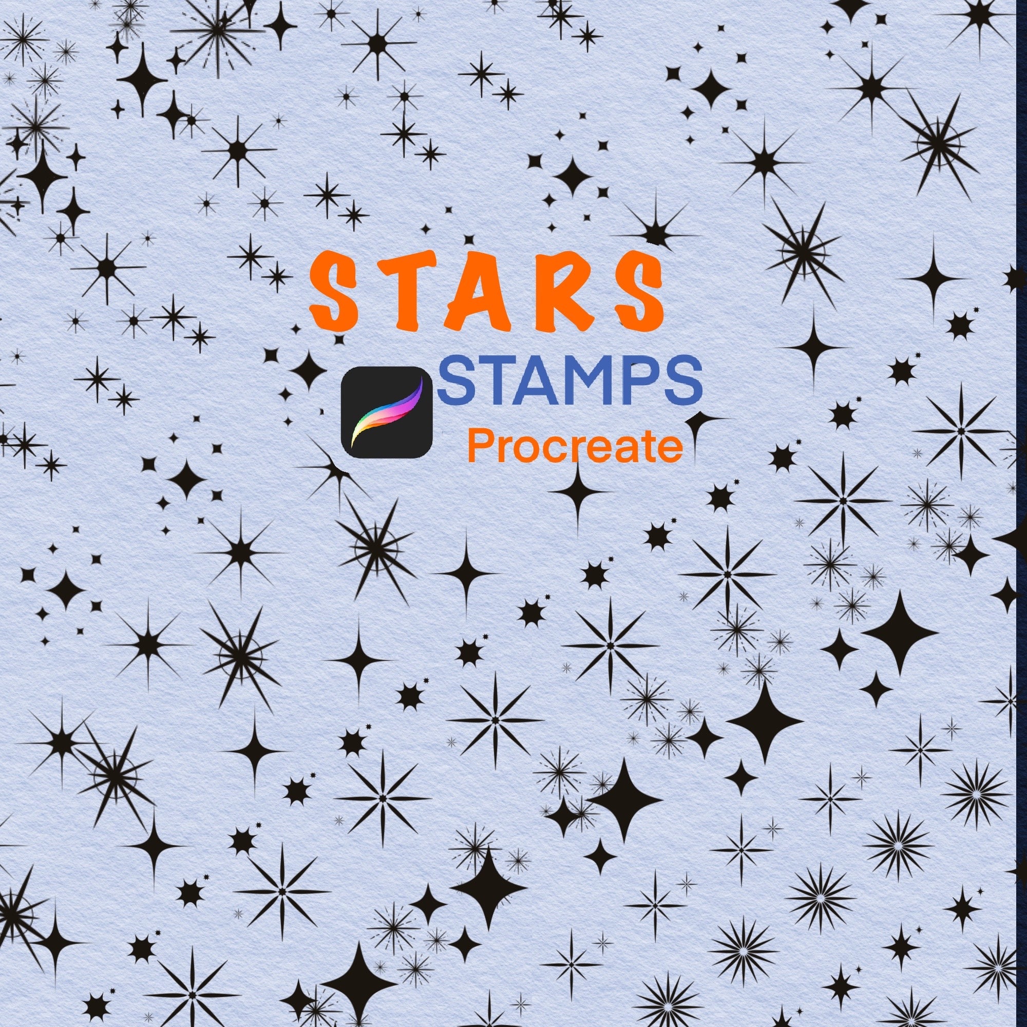 Star Stamp Procreate , Star Stamps and Brushes, Star Procreate, Sparkle ...