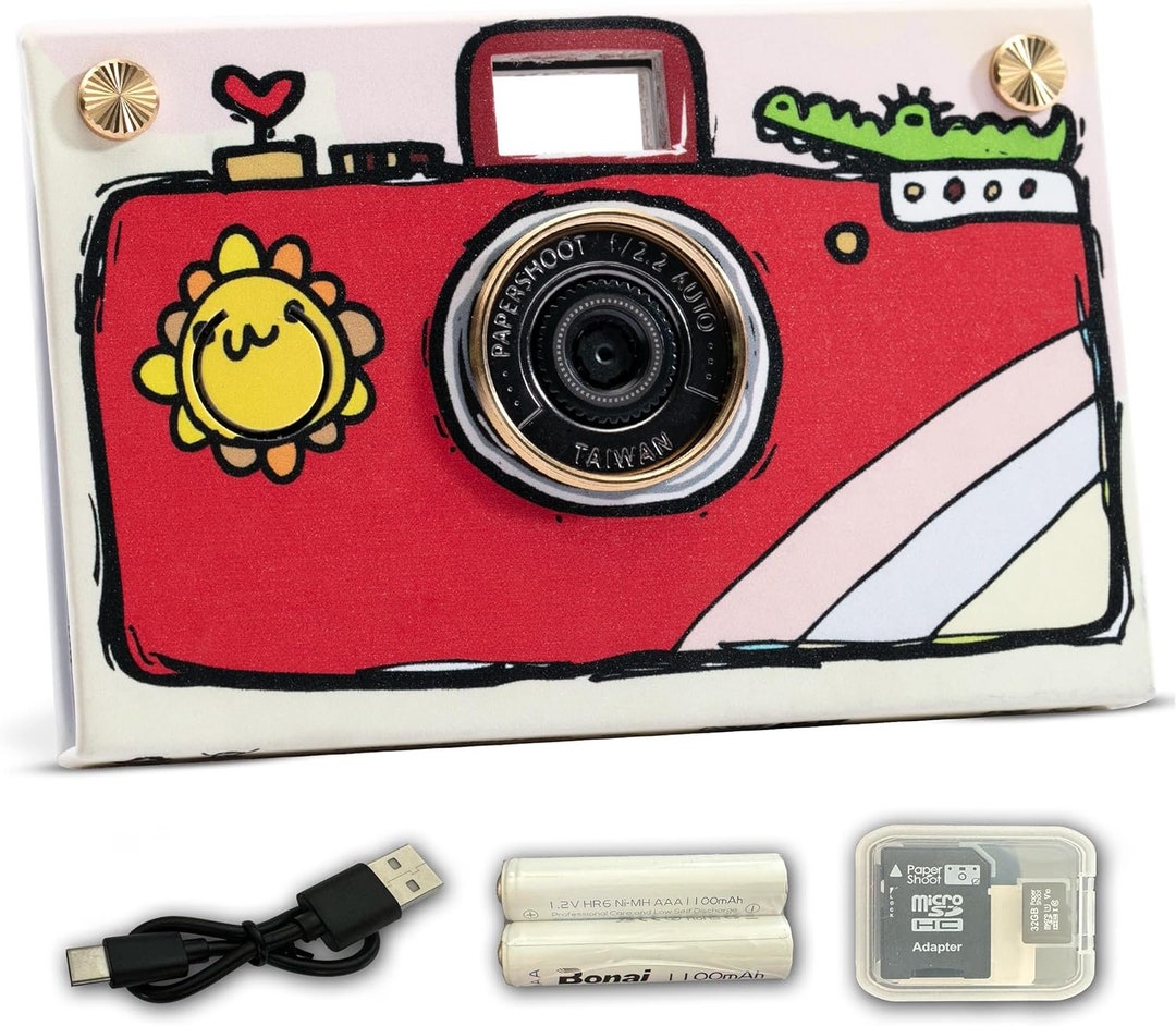 Paper Camera Red Hand Drawn 18MP bundle - Etsy