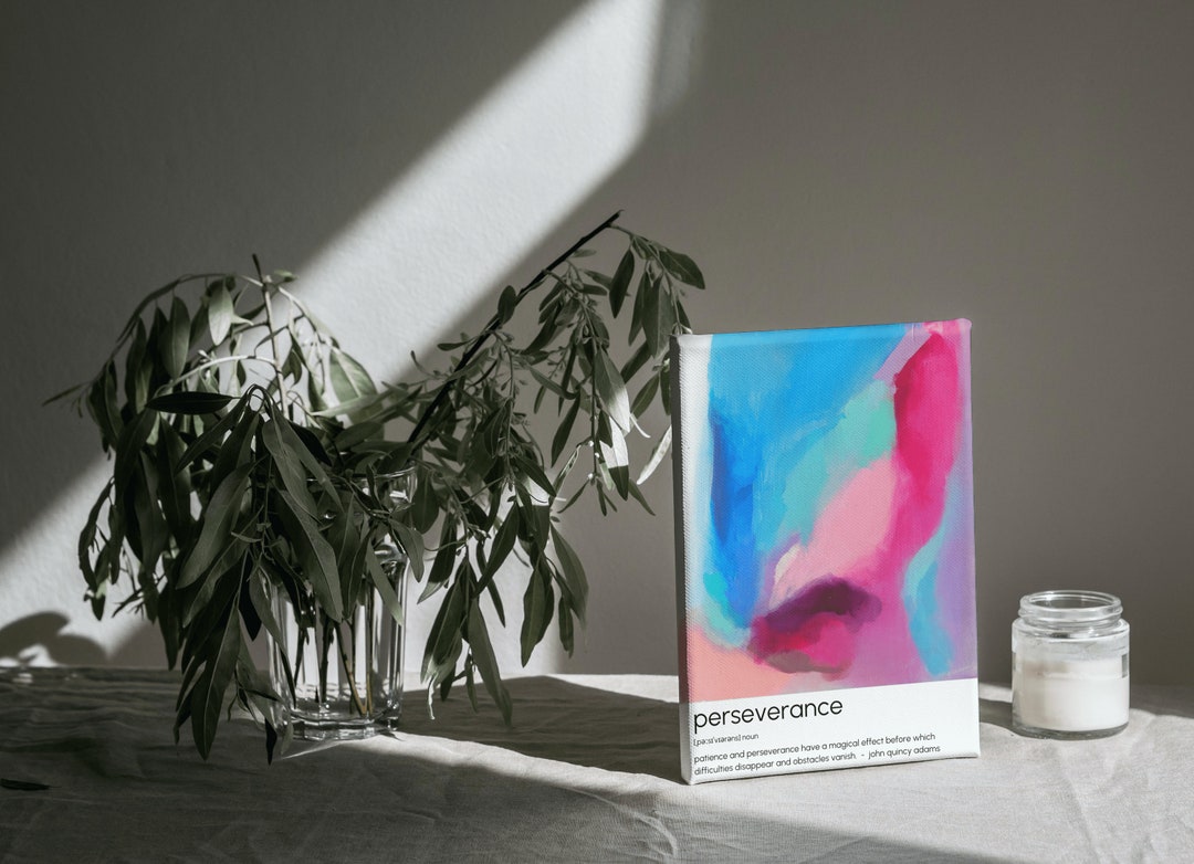 PERSEVERANCE Motivational Poster - Abstract Art Painting, Wall Art ...