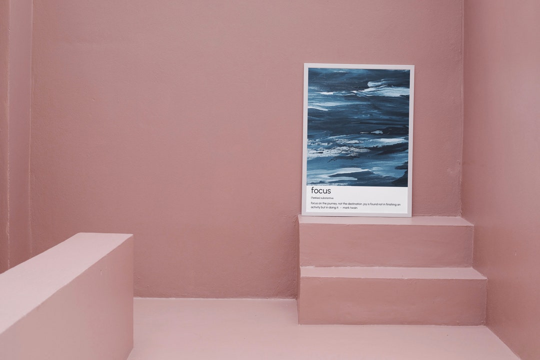 FOCUS Motivational Poster Abstract Art Painting, Wall Art, Poster, Wall ...