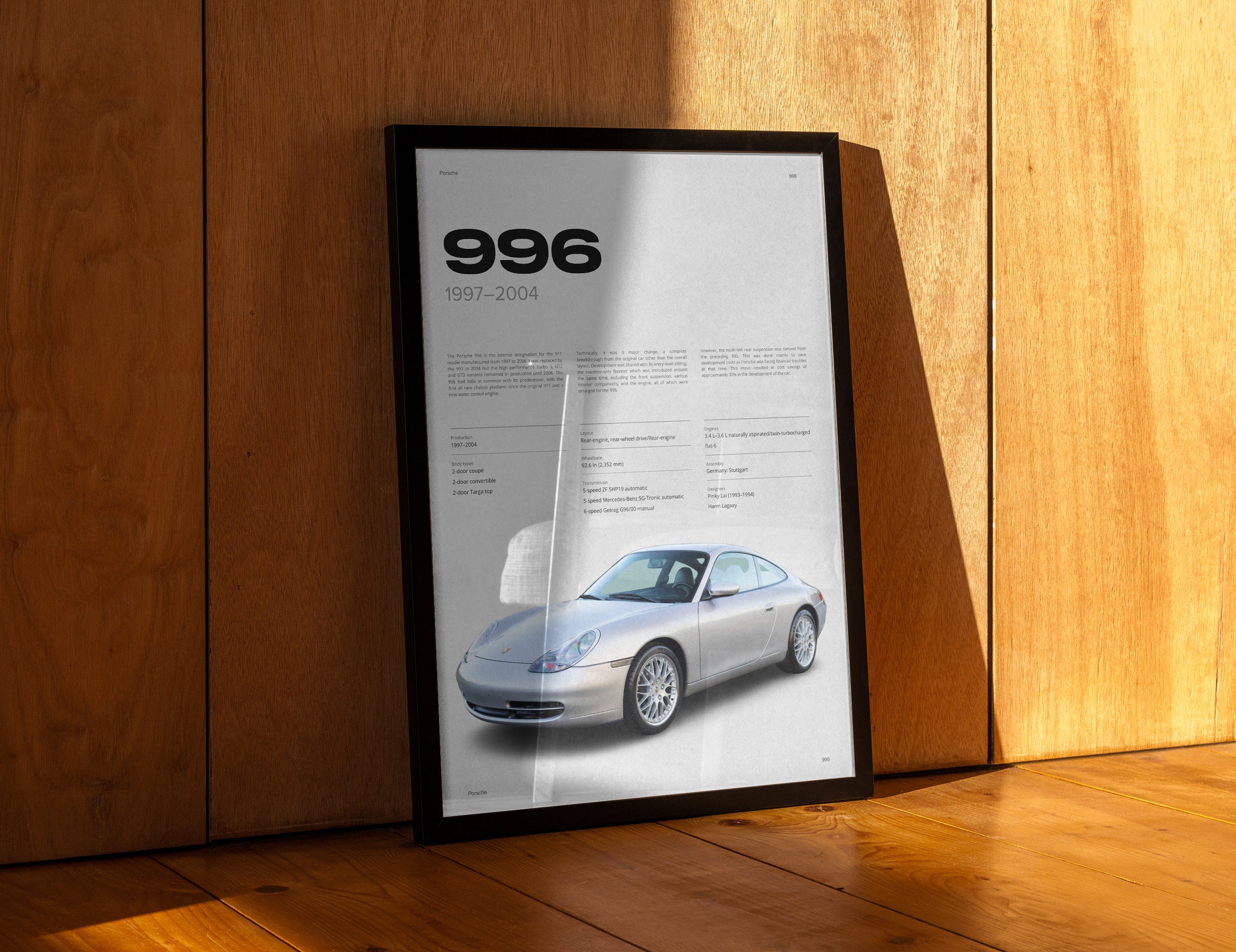 Porsche 911 996 PDF Digital Wall Art Classic Wall Art Poster - Etsy