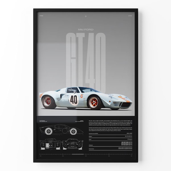Ford Gt40 1966 Le Mans - Etsy Ford Gt40 1966 Le Mans - Etsy