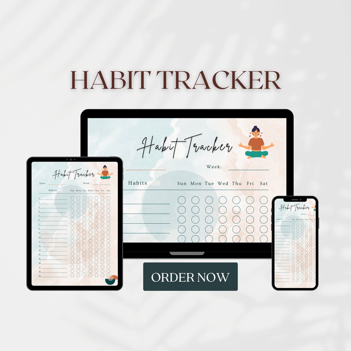 Habit Tracker, Daily Habit Tracker, Daily Routine, Habit Planner ...
