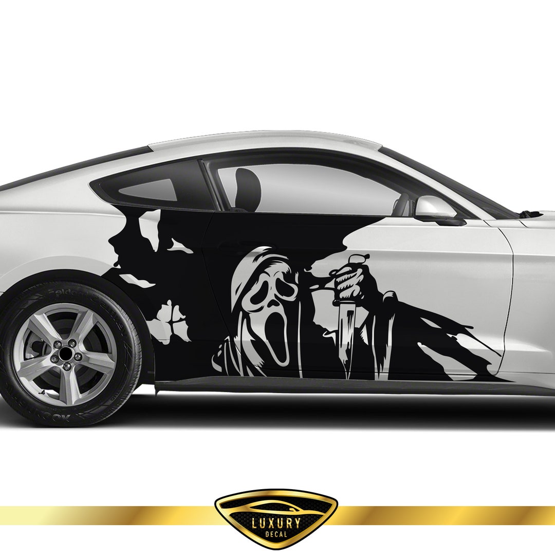 Includes Both Sides Ghost Side Door Decal Side Door Car Decal Mustang ...
