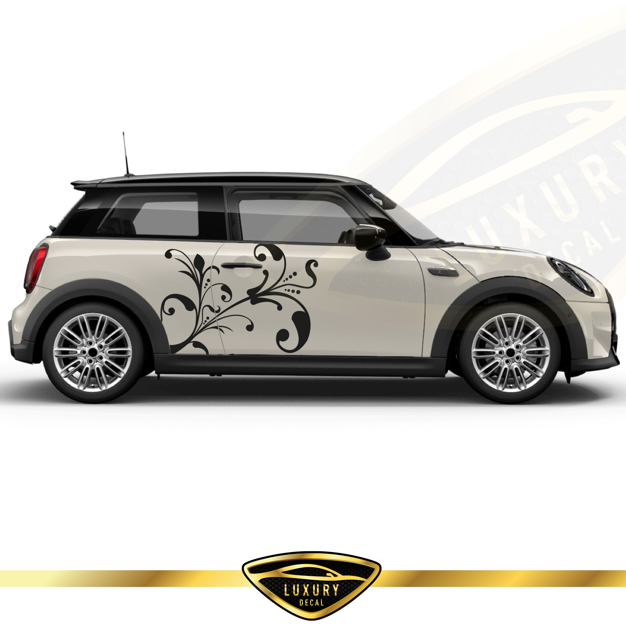 Includes Both Side Ormanent Decal Side Vinyl Decal Mini Cooper Decal - Etsy