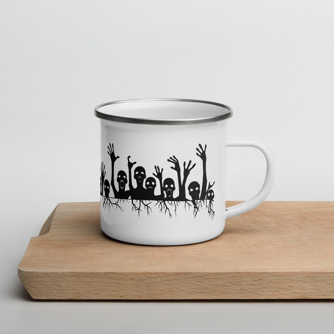 Zombie Apocalypse - Sip and Survive in Style | Zombie Enamel Mug | Gift ...