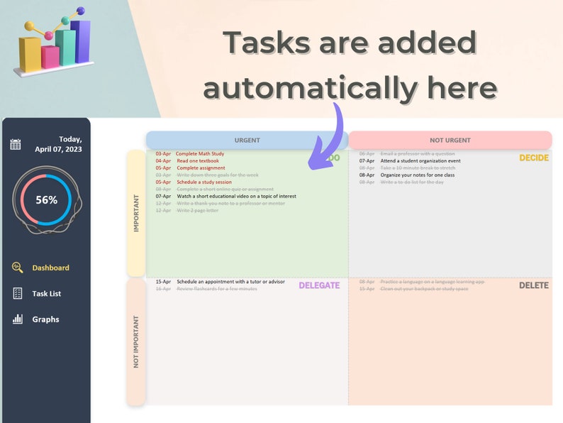 Eisenhower Matrix Template Excel Task Priority Matrix Productivity ...