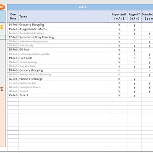 Eisenhower Matrix Template Excel Task Priority Matrix Productivity ...