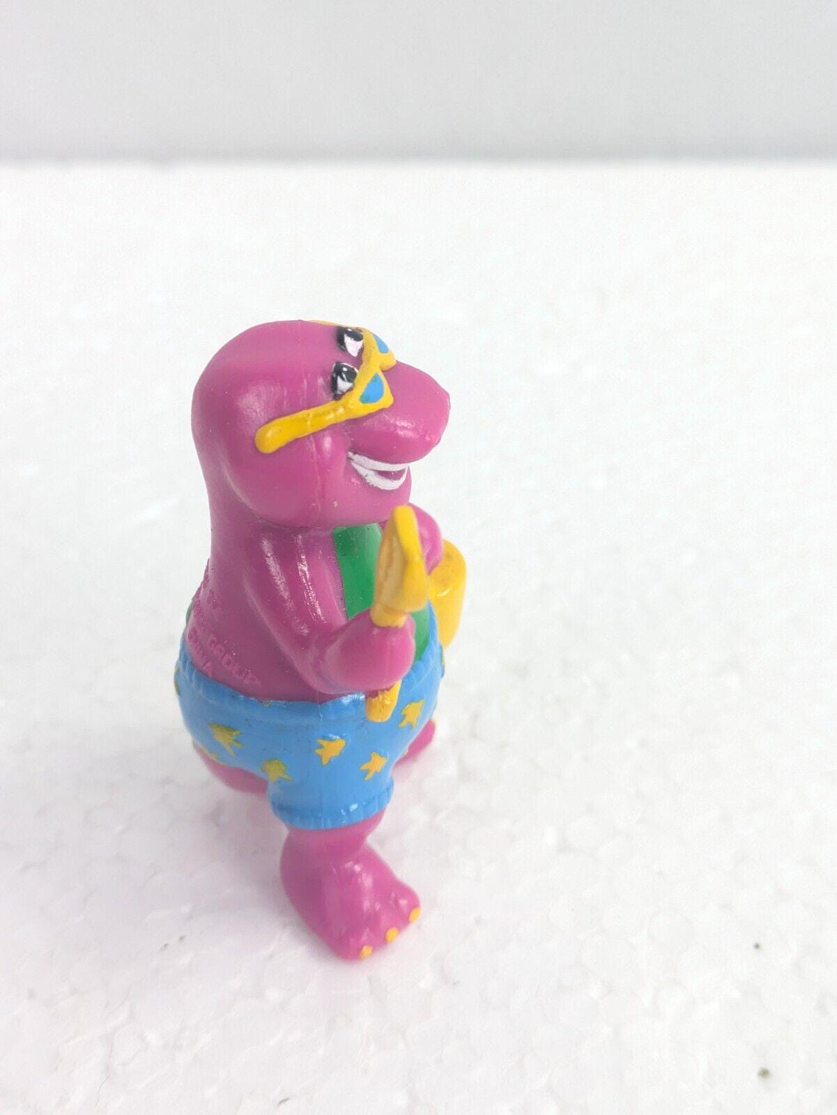 Barney and Friends 1993 Beach Barney & Rain Suit Barney PVC Toy Figure ...