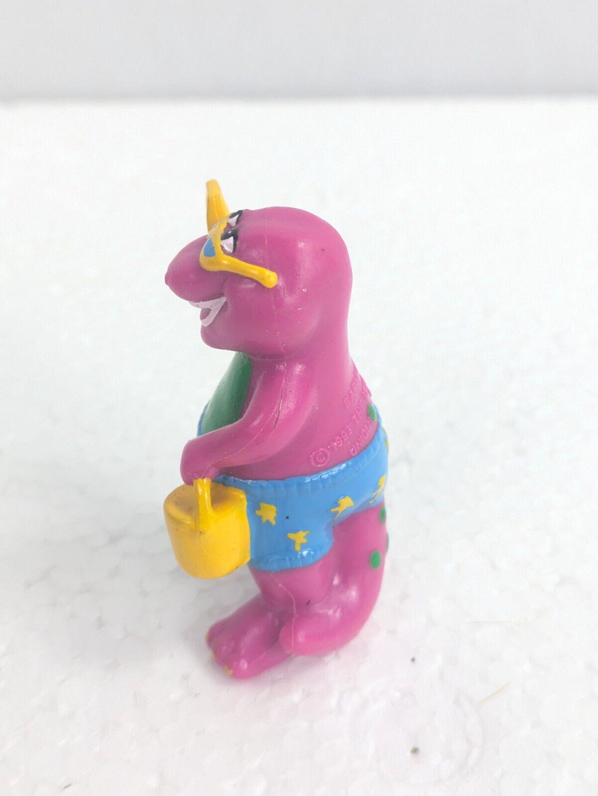 Barney and Friends 1993 Beach Barney & Rain Suit Barney PVC Toy Figure ...