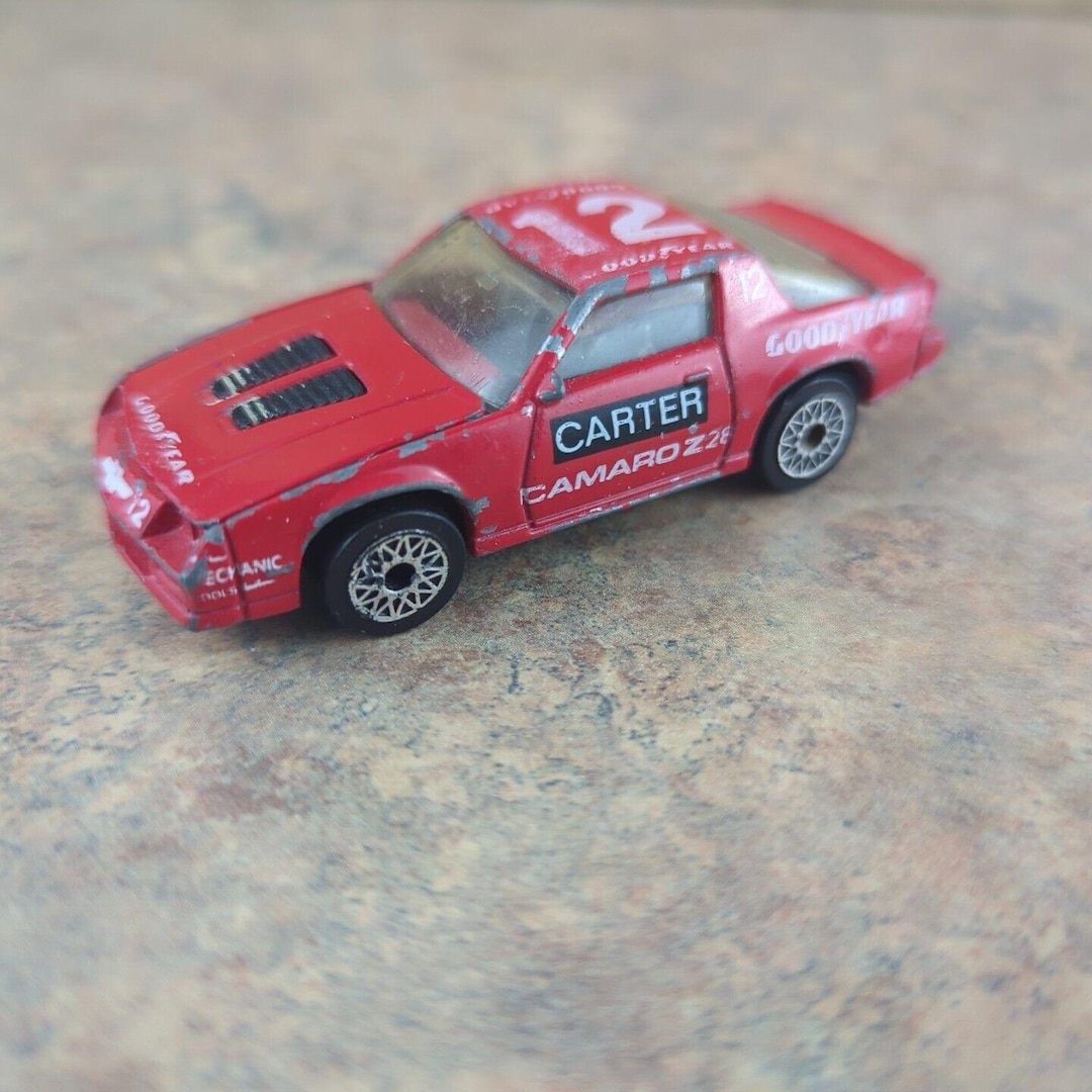 Vintage Matchbox 1985 Red Chevy Camaro IROC Z/28 Carter Goodyear No. 12 ...