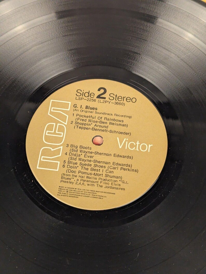 Elvis Presley G.I. Blues Vinyl Record LSP-2256 L2PY-3659 - Etsy