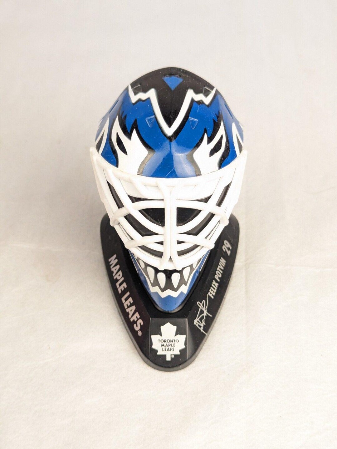 1996 Mcdonalds Mini Goalie Helmet Display Toronto Maple Leafs Flex ...