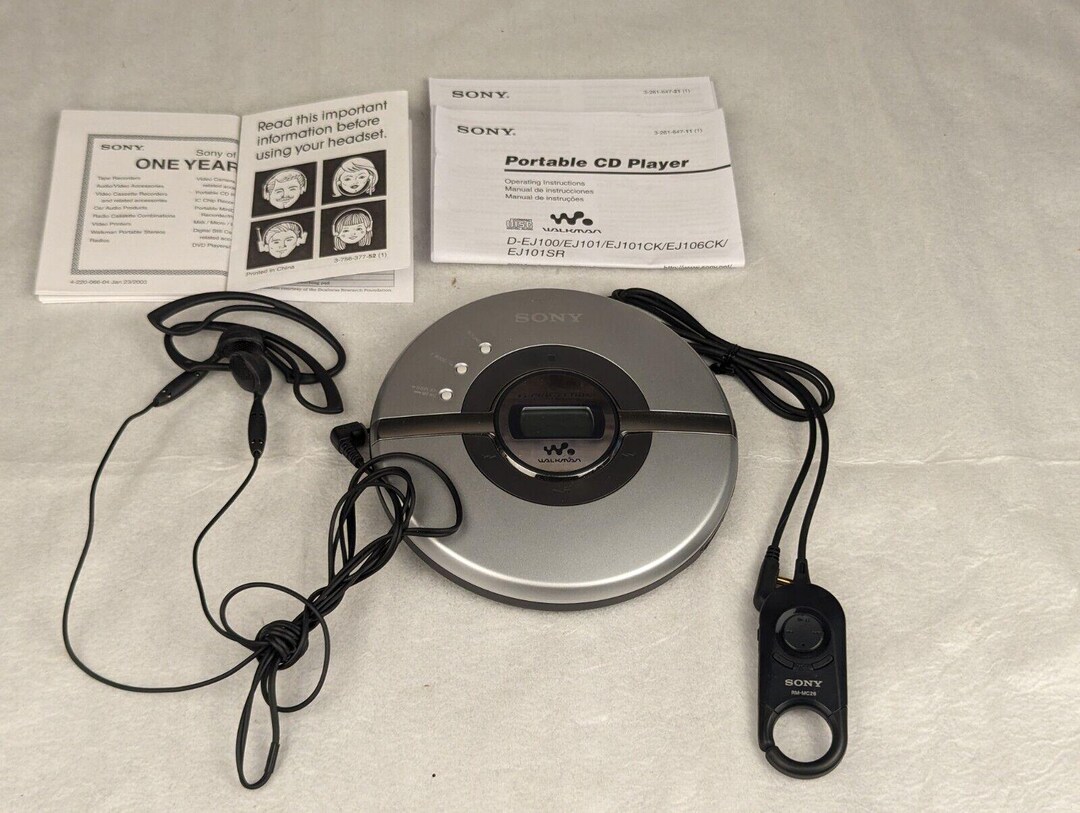 Sony CD Walkman D-EJ100 G Protection Digital Mega Bass CD-R/RW Tested ...