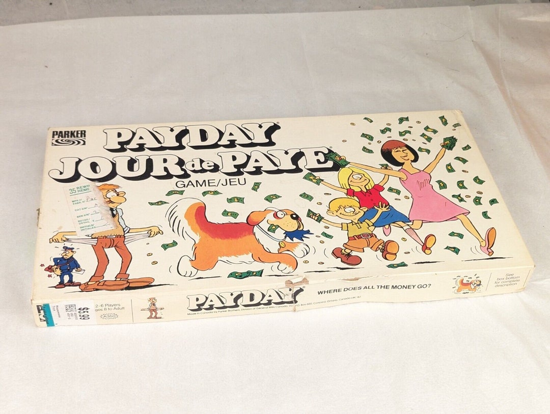 Pay Day Board Game Parker 1982 Where Does All the Money Go Complete - Etsy
