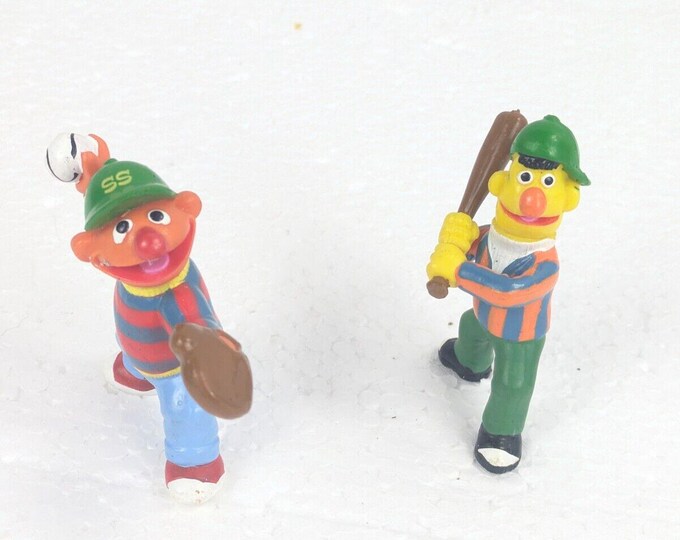 Vintage Applause Sesame Street Bert Baseball Hitter Figure PVC Bert ...