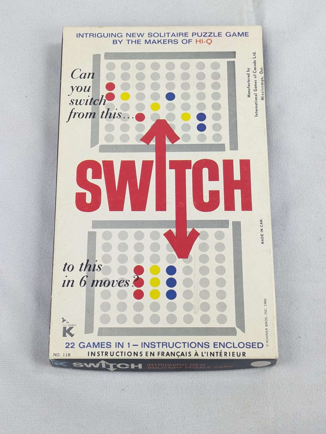 Kohner No. 118 SWITCH: Intriguing New Solitaire Puzzle Game - Etsy
