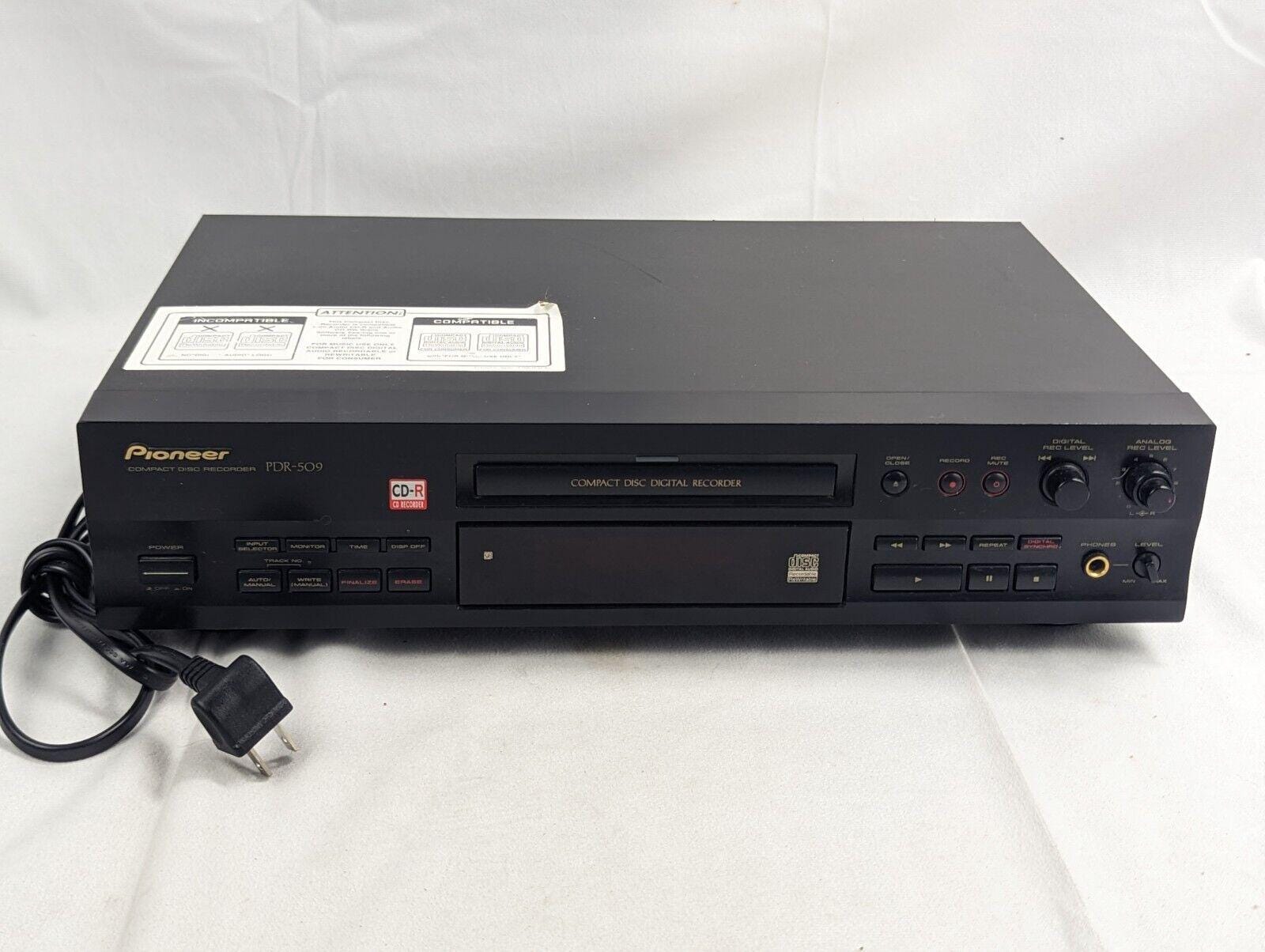 Pioneer PDR-509 Compact Disc Recorder and Player No Remote Tested - Etsy