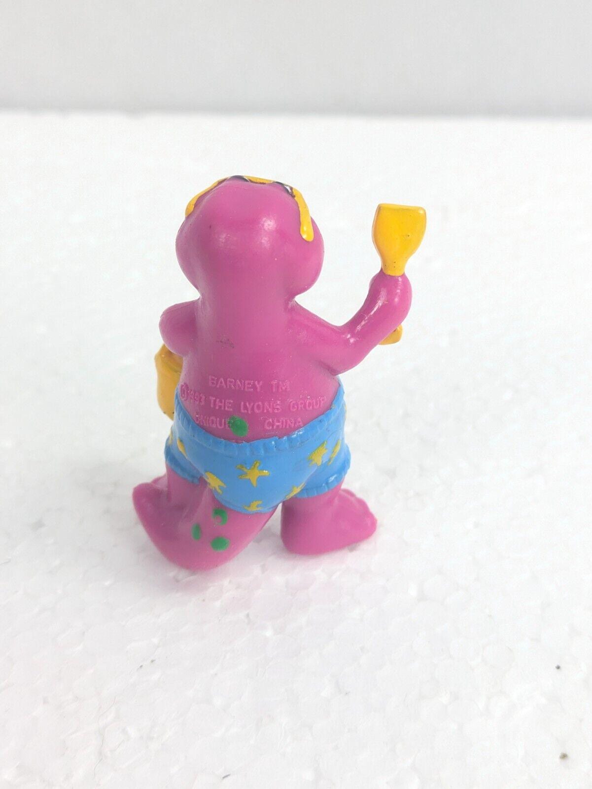 Barney and Friends 1993 Beach Barney & Rain Suit Barney PVC Toy Figure ...