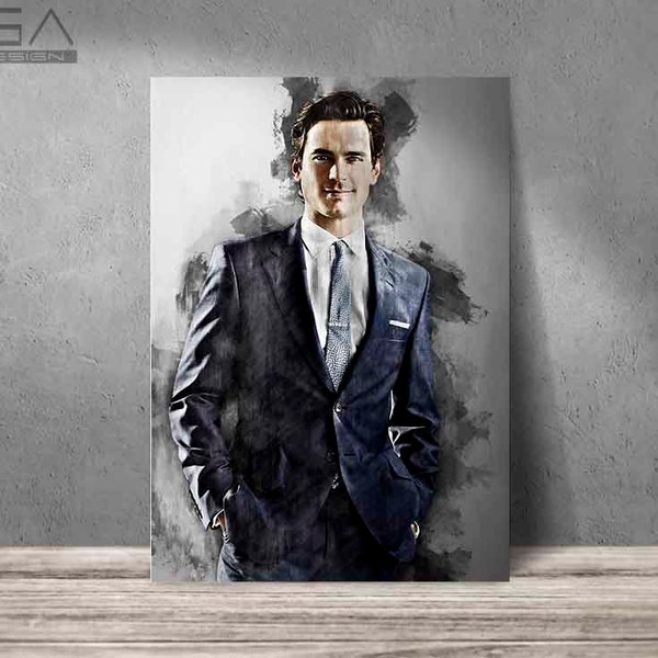 White Collar Poster - Etsy