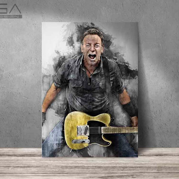 Bruce Springsteen Art Poster - Etsy
