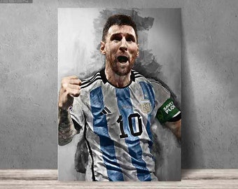 Messi Print Lionel Messi Poster, Argentina Art Print, Wall Art, Home ...