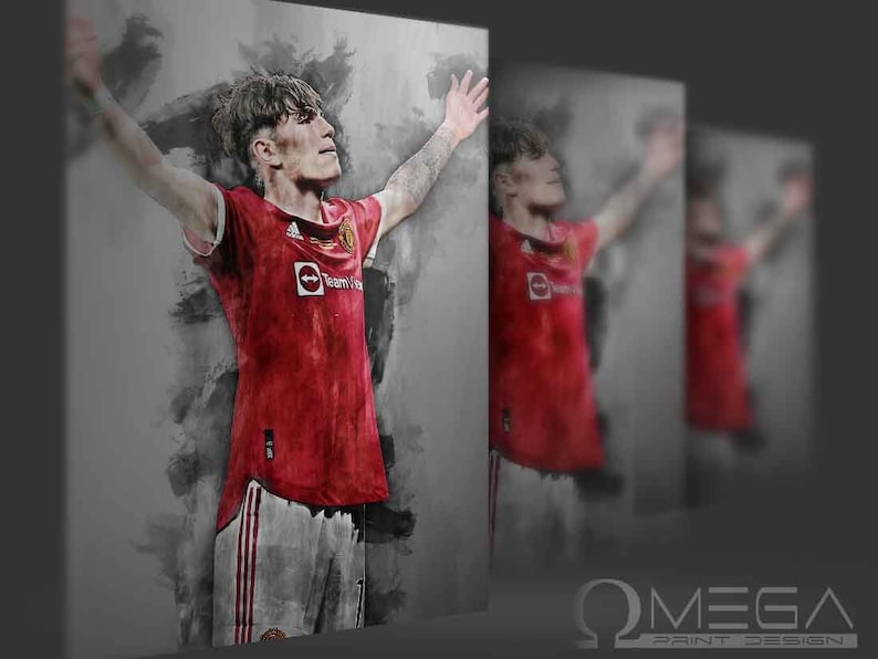 Alejandro Garnacho Poster Garancho Print Manchester United Art - Etsy UK