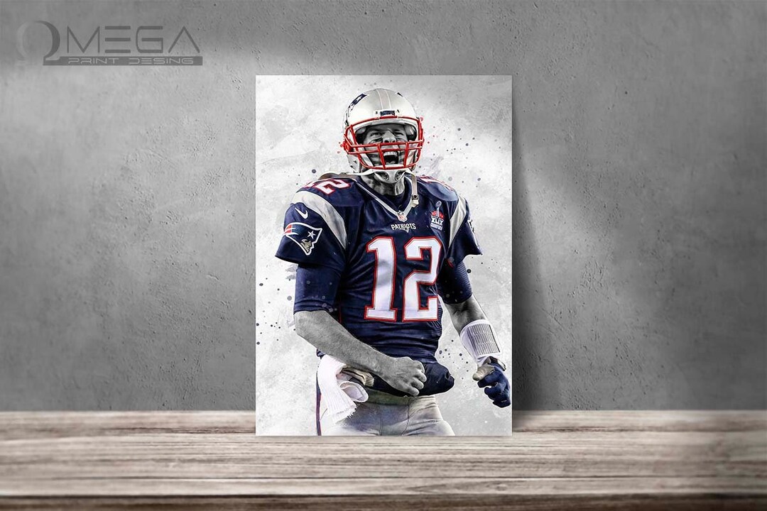 Tom Brady Poster Tom Brady Print Patriots Art Print Wall Art Home Decor ...