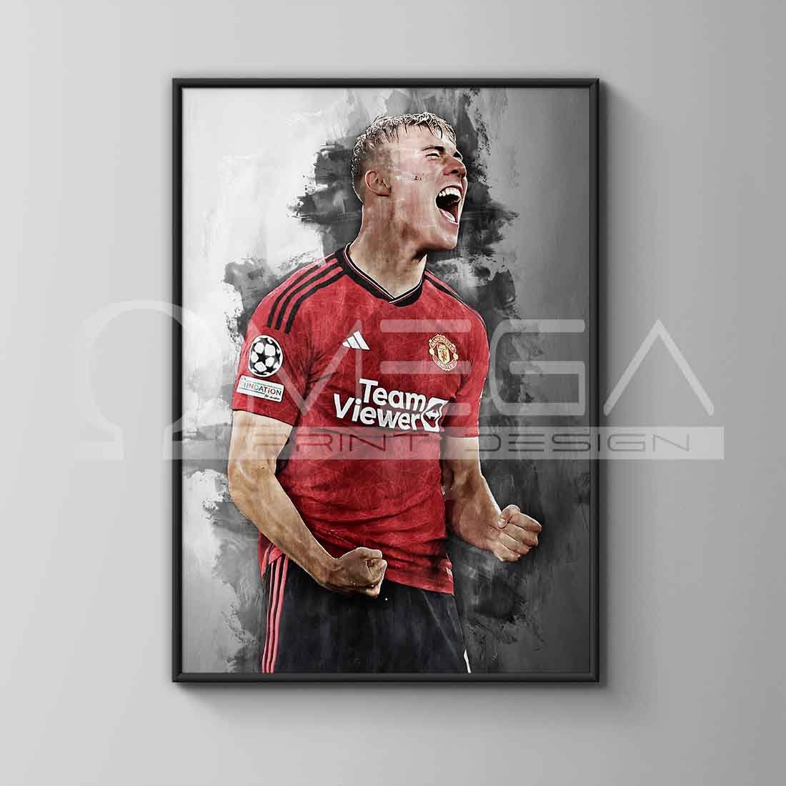 Rasmus Hojlund Fútbolista Famoso Profesional MU FC Póster vendido por ...