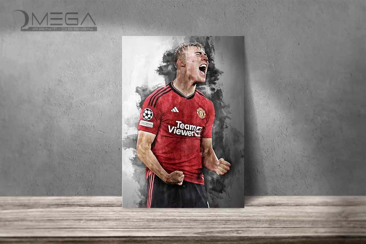 Rasmus Hojlund Fútbolista Famoso Profesional MU FC Póster vendido por ...