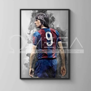 Johan Cruyff Poster Cruyff Print Barcelona Art Print Wall Art - Etsy