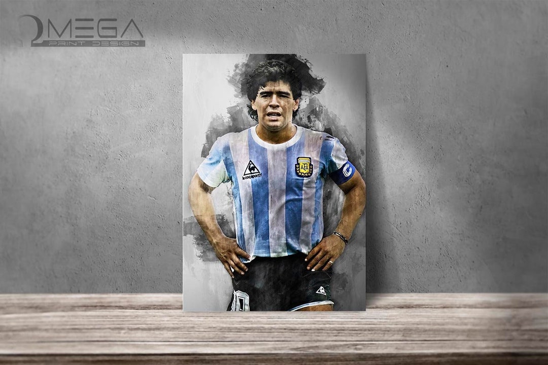 Diego Maradona Poster Maradona Print Argentina Art Print Wall Art Home ...