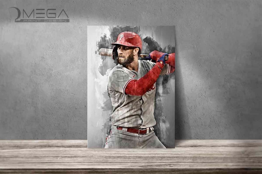 Bryce Harper Poster Bryce Harper Philadelphia Phillies Art Print Wall ...