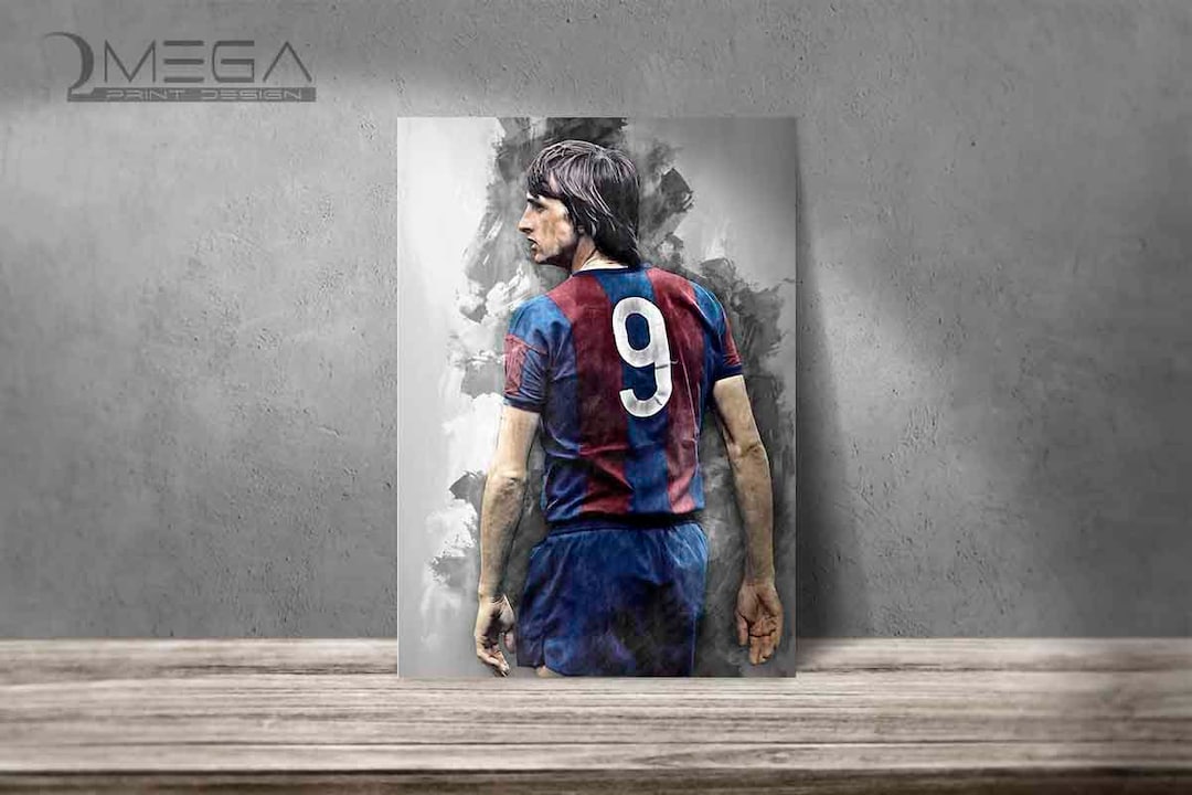 Johan Cruyff Poster Cruyff Print Barcelona Art Print Wall Art - Etsy