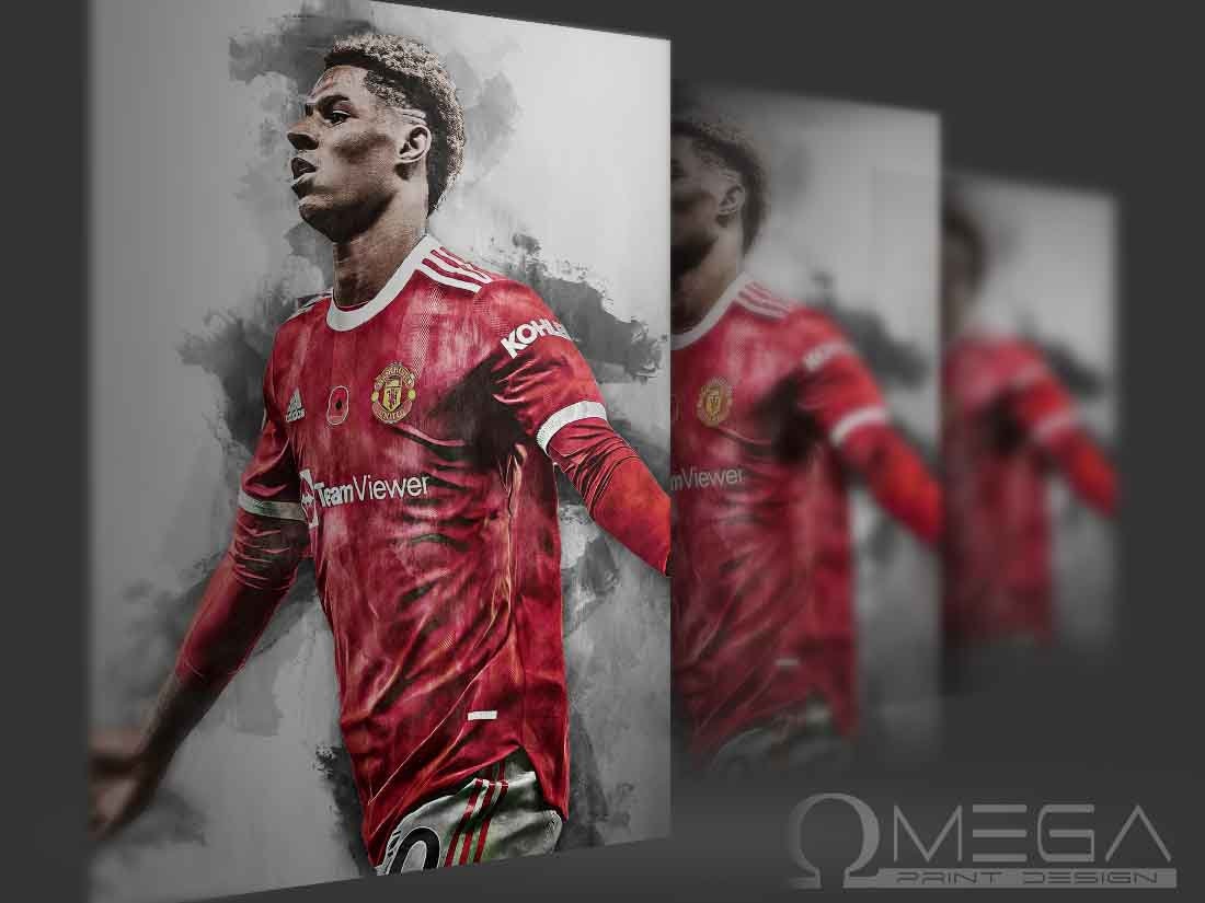 Marcus Rashford Poster Rashford Print Manchester United Art - Etsy