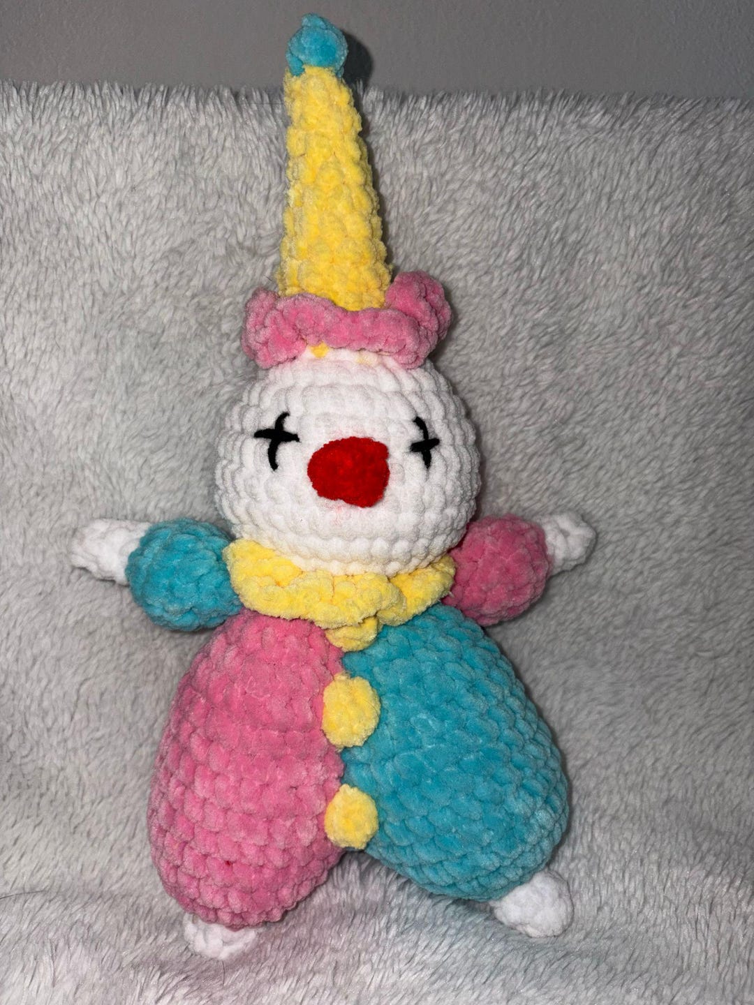 Crochet Joy Jester Plushie (physical Item!) - Etsy