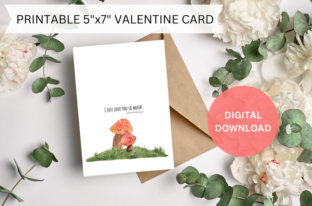 Printable Valentines Day Card Downloadable Valetines Card - Etsy