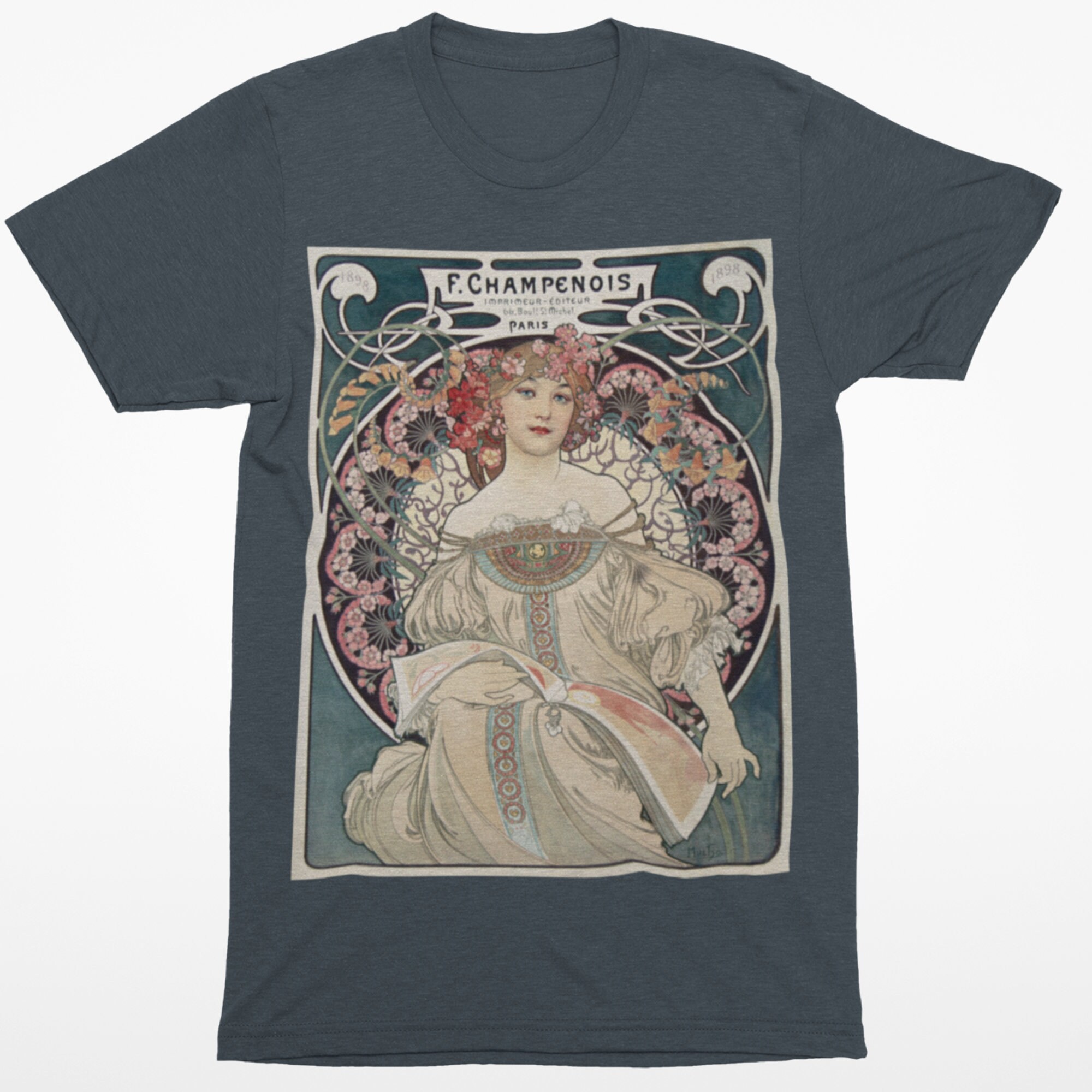 Alphonse Mucha Champenois Art Nouveau Unisex Jersey Short Sleeve Tee - Etsy