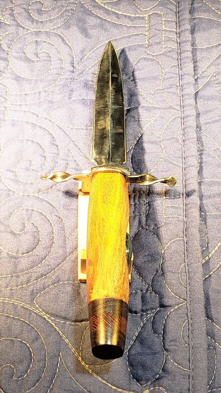 4.75 Inch Double Edge Dagger and Custom Sheath With Gemstones: AEBL ...