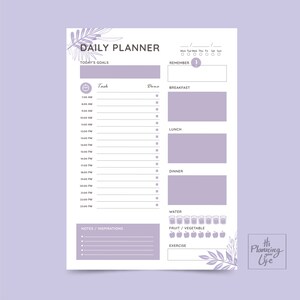 Daily Planner Printable Colorful | Daily Printable Planner Template ...