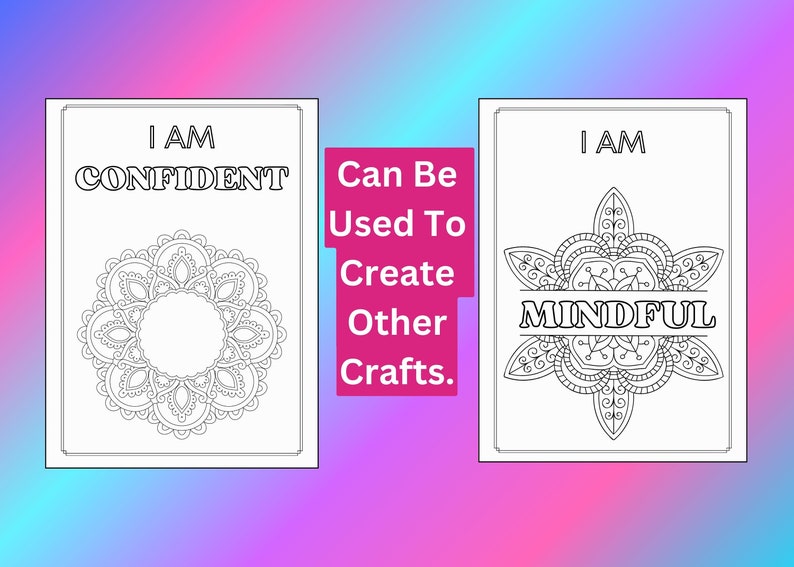 Mindful Mandalas Positive Affirmations Coloring Book-premium Digital ...