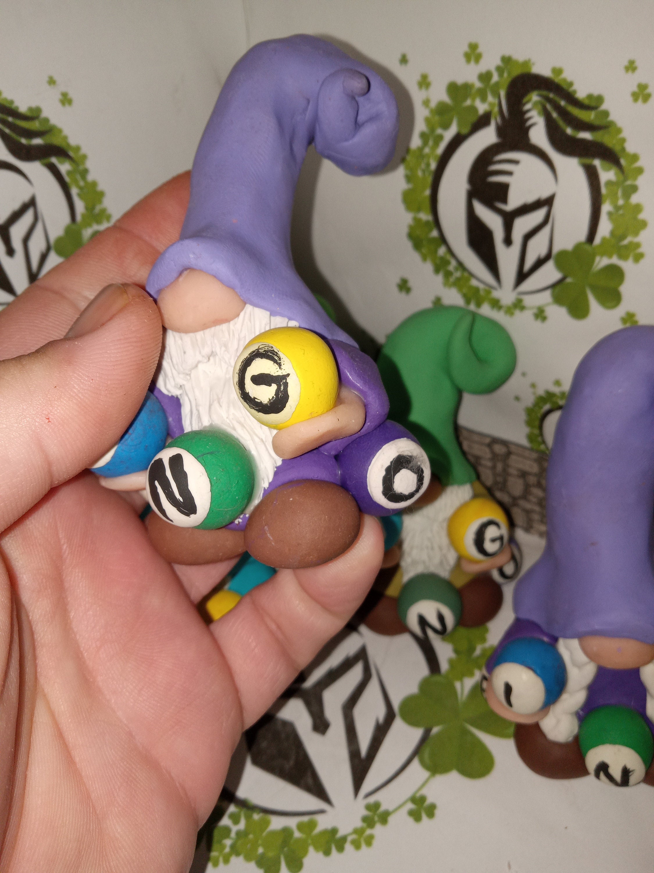 Bingo Gnome Holding Bingo Balls Etsy