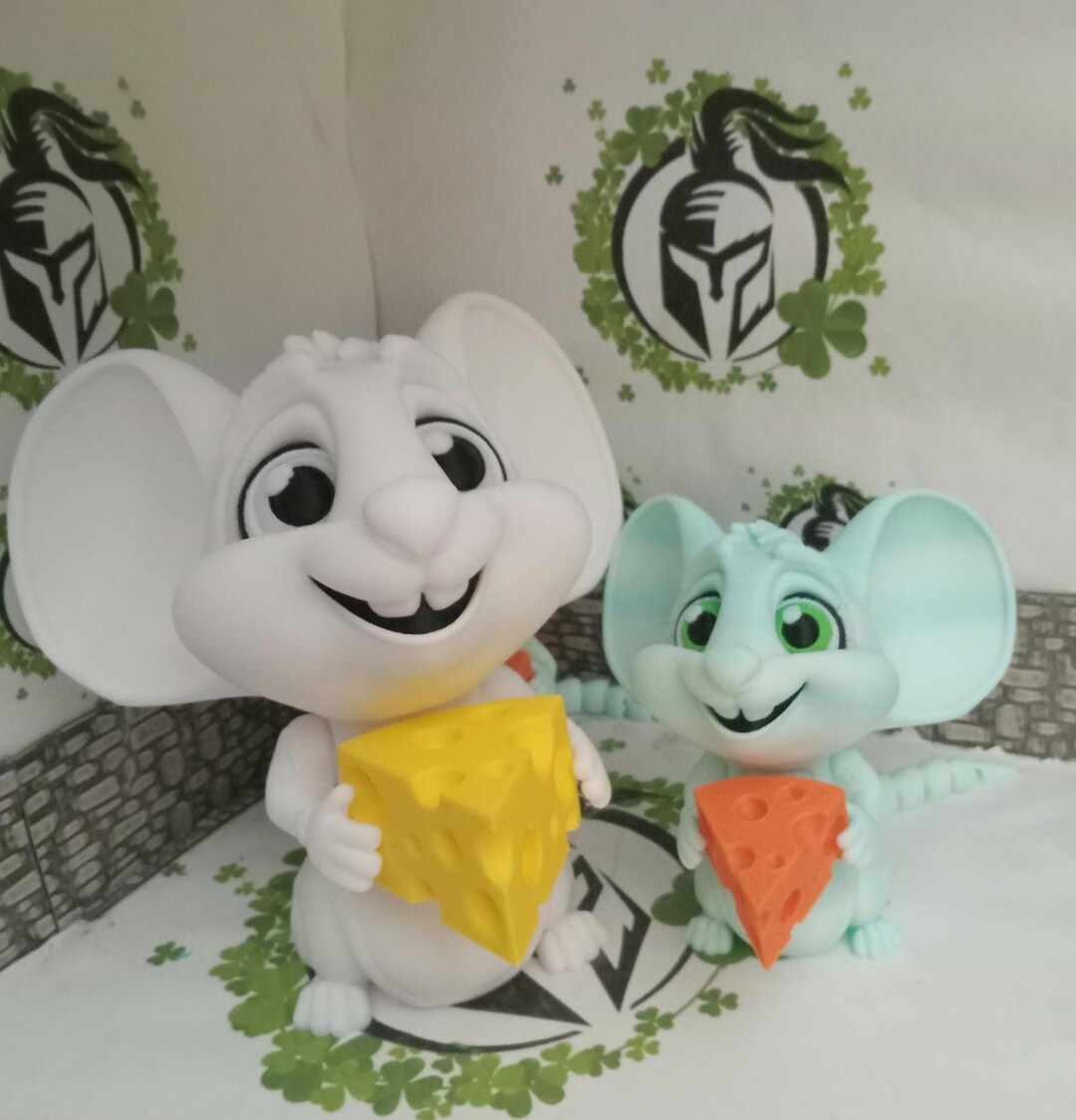 Flexi Mouse With Cheese – 3D Printed Fidget Toy | Custom Colors | Flexi ...
