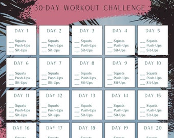 How to Start Calisthenics | 30 Day Workout Challenge - Etsy