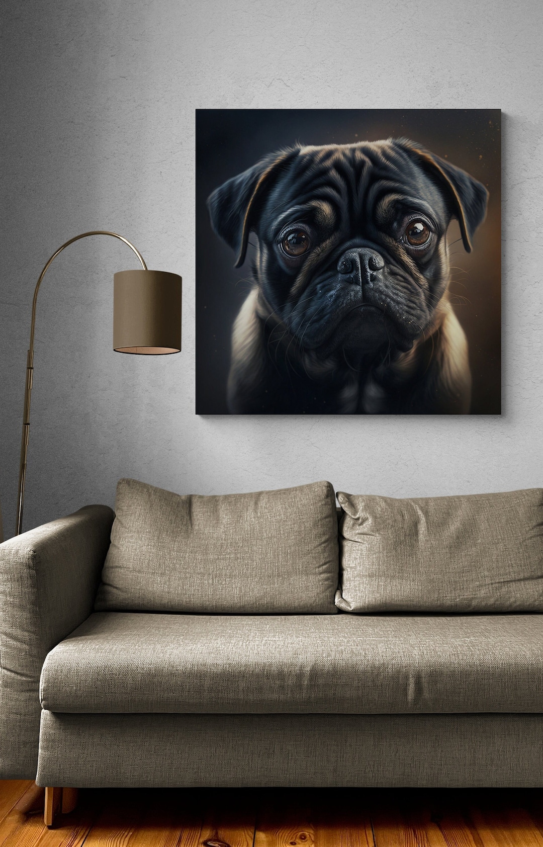 Pug Dog Art Pug Dog Lover Art for Pug Dog Owner Pet Art Wall Decor - Etsy