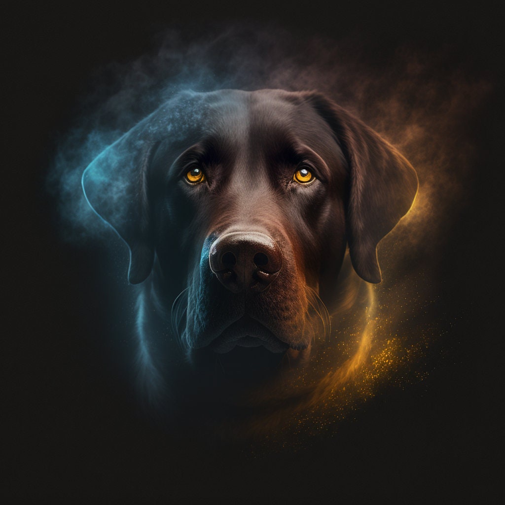 Black Labrador Dog Art Art Black Labrador Dog Lover Art for Black ...