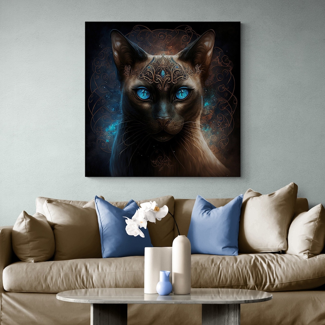 Siamese Cat Art Siamese Cat Lover Art for Siamese Cat Owner Pet Art ...