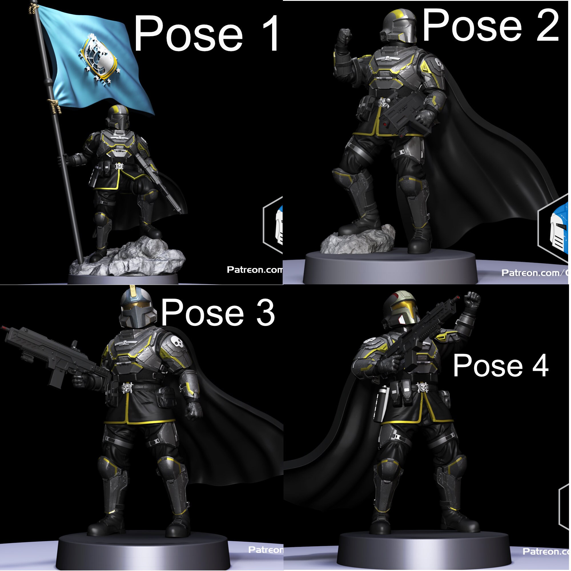 Helldivers 2 Full Platoon 20 Poses, Extra Heads Included - Etsy