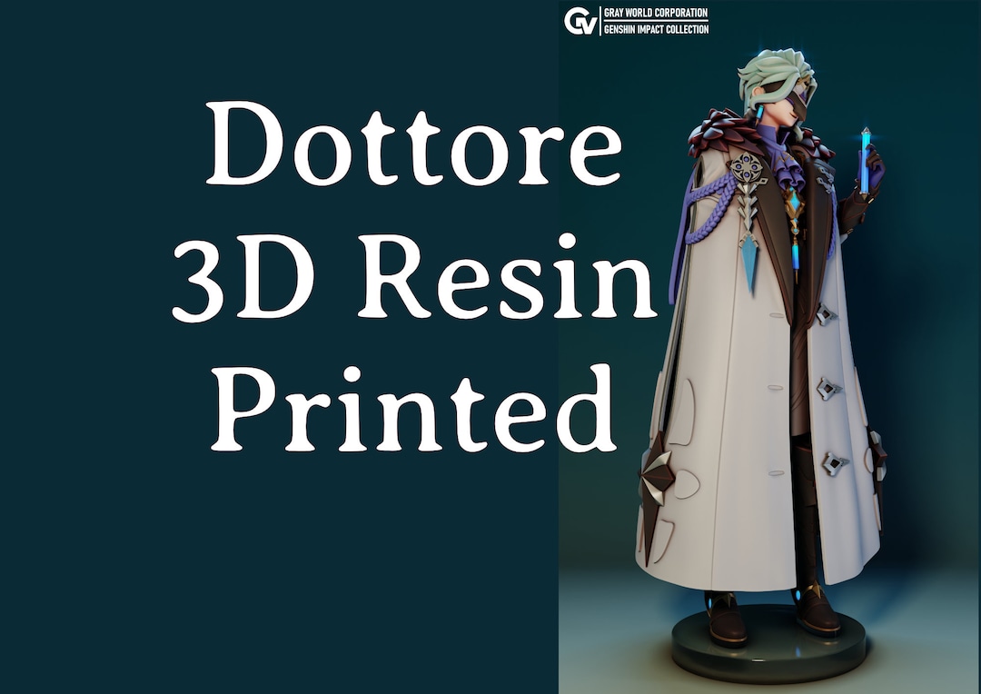 DOTTORE 2 Genshin Impact 3D Printed Resin Statue Model unpainted - Etsy