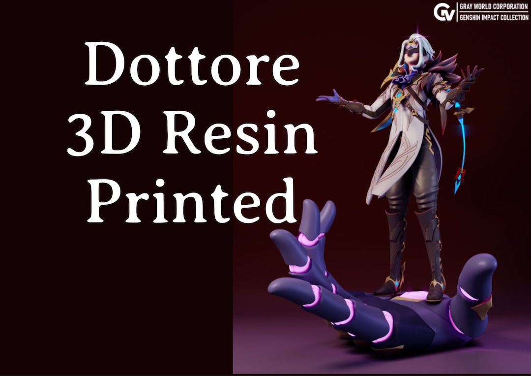 Dottore Resin DIY Figure Kit , UNPAINTED , Genshin Impact Style Model ...